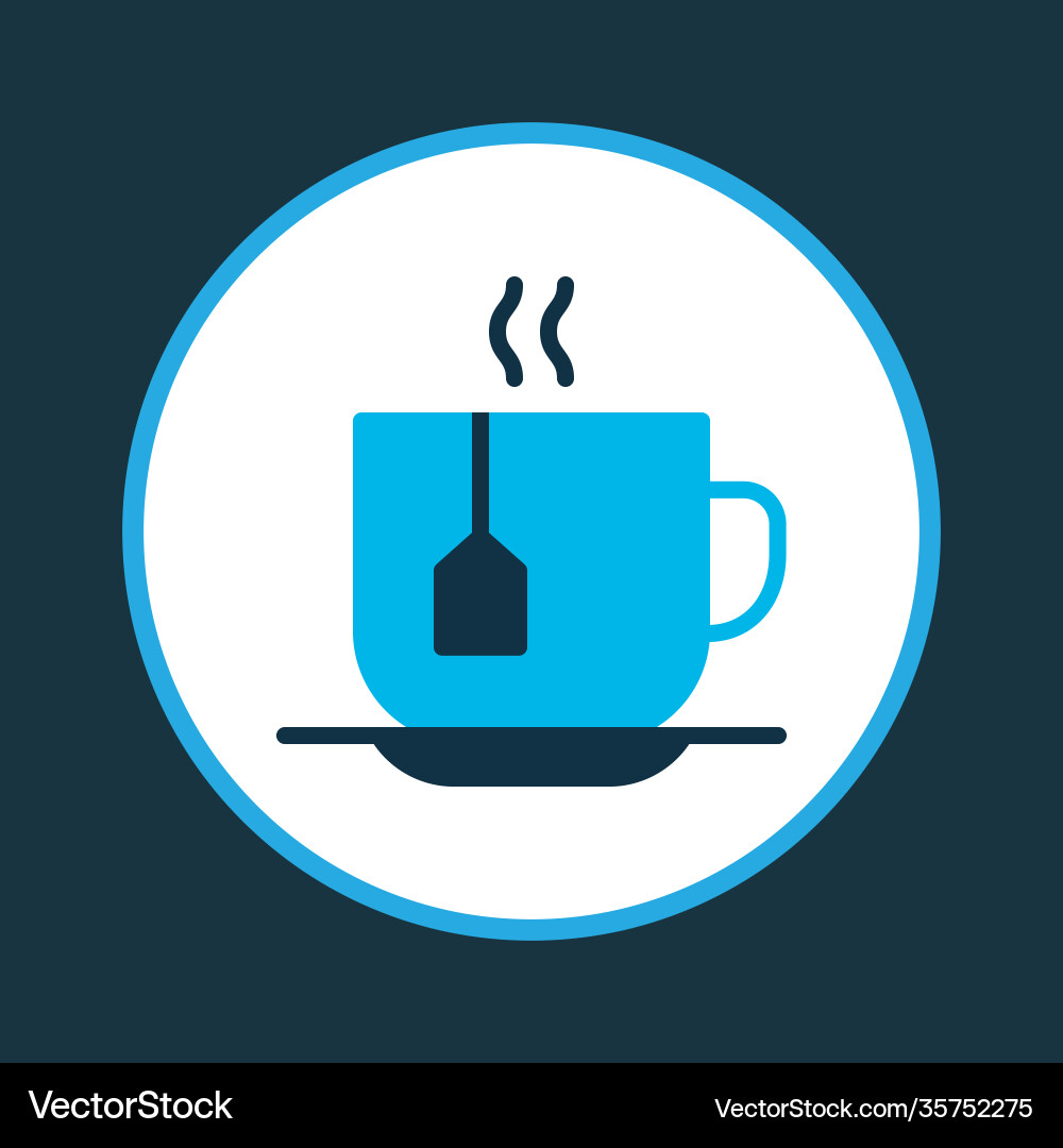 Tea icon colored symbol premium quality isolated Vector Image