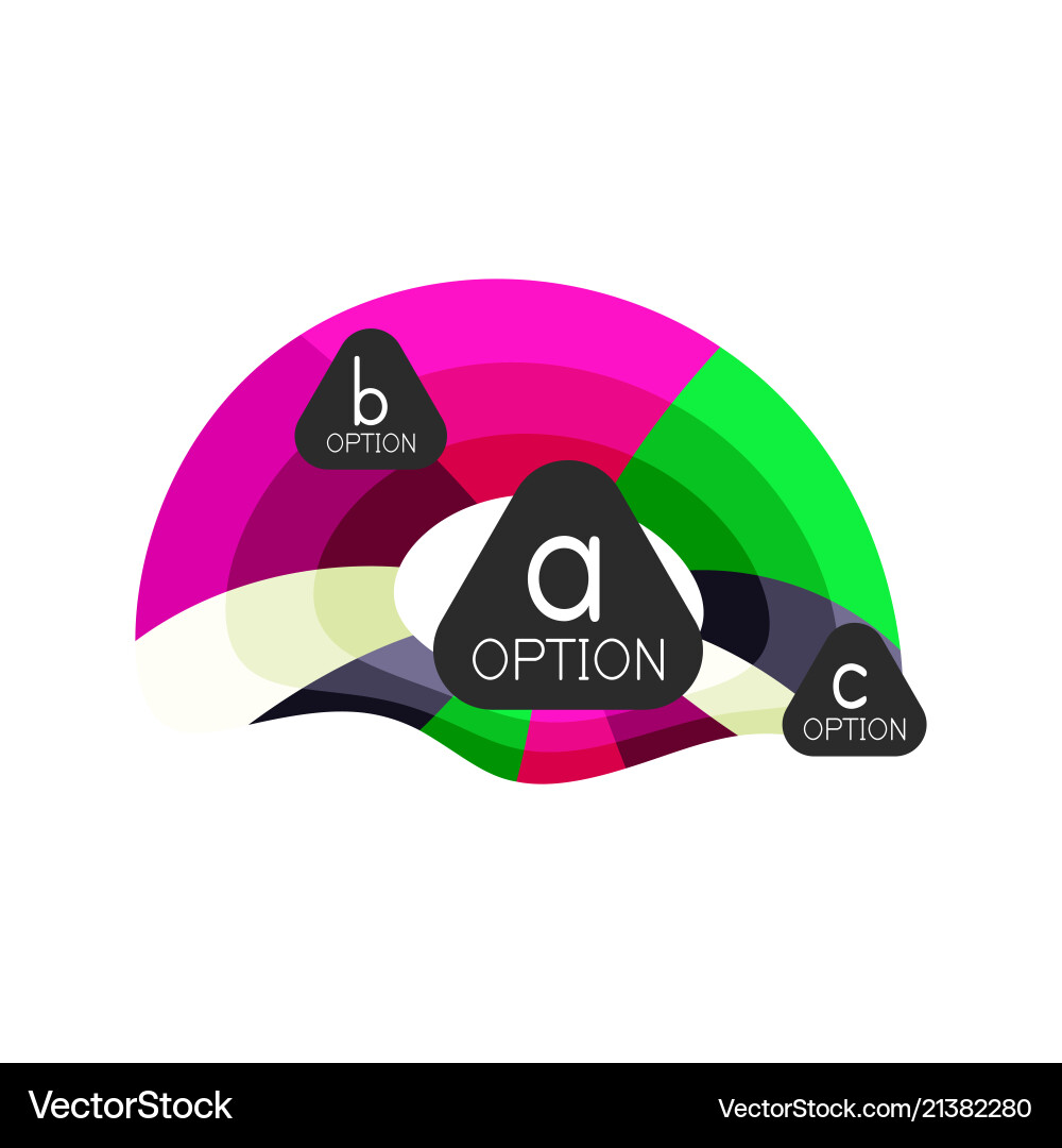 Abstract colorful geometric option infographics Vector Image