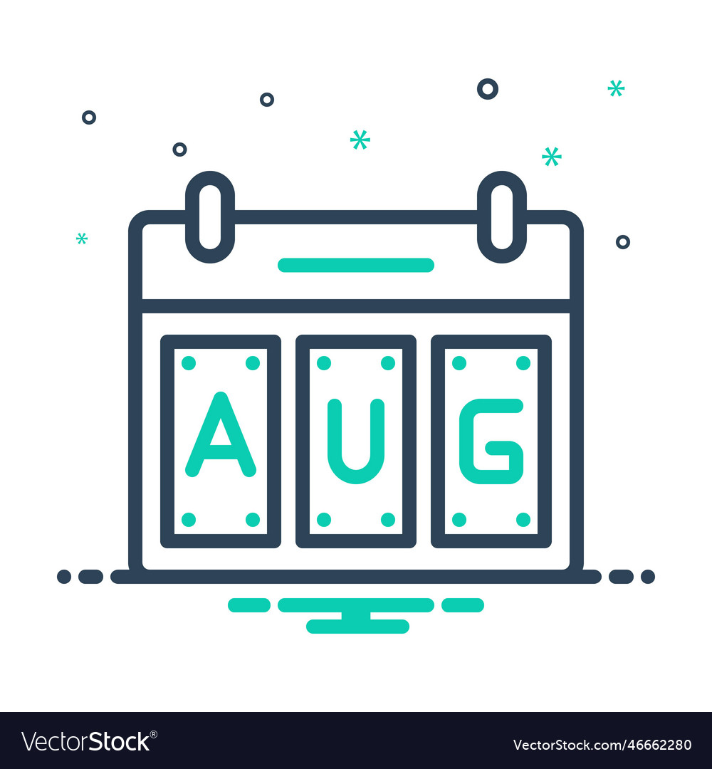 August Royalty Free Vector Image - VectorStock