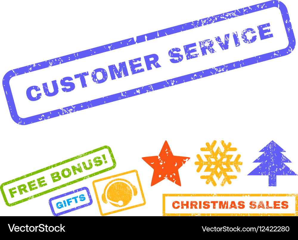 Customer service rubber stamp Royalty Free Vector Image