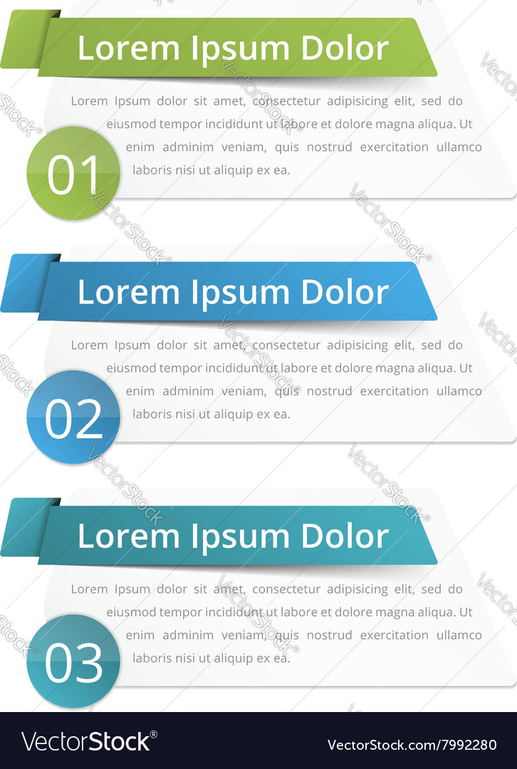 Design elements with numbers Royalty Free Vector Image