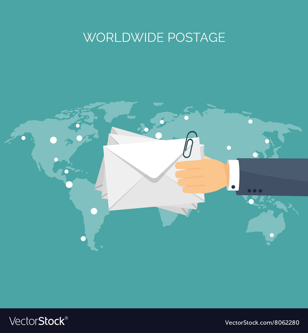 Flat header international Royalty Free Vector Image