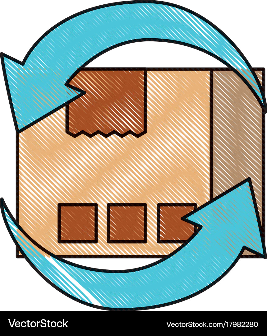 Freight transportation around the world cardboard Vector Image