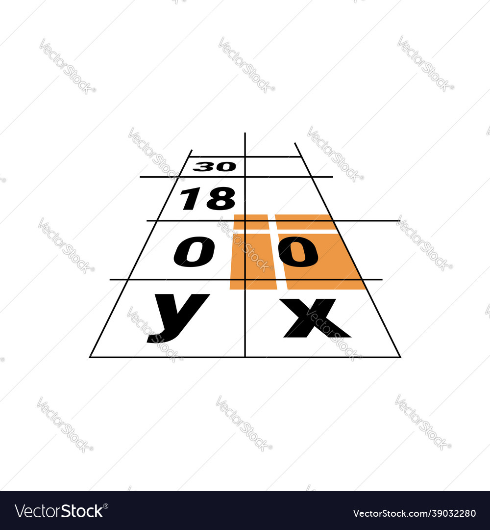 Function table composition in outline Royalty Free Vector