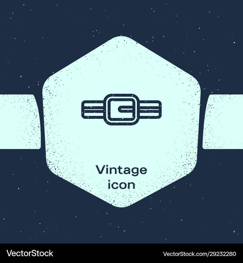 Grunge line collar with name tag icon isolated Vector Image