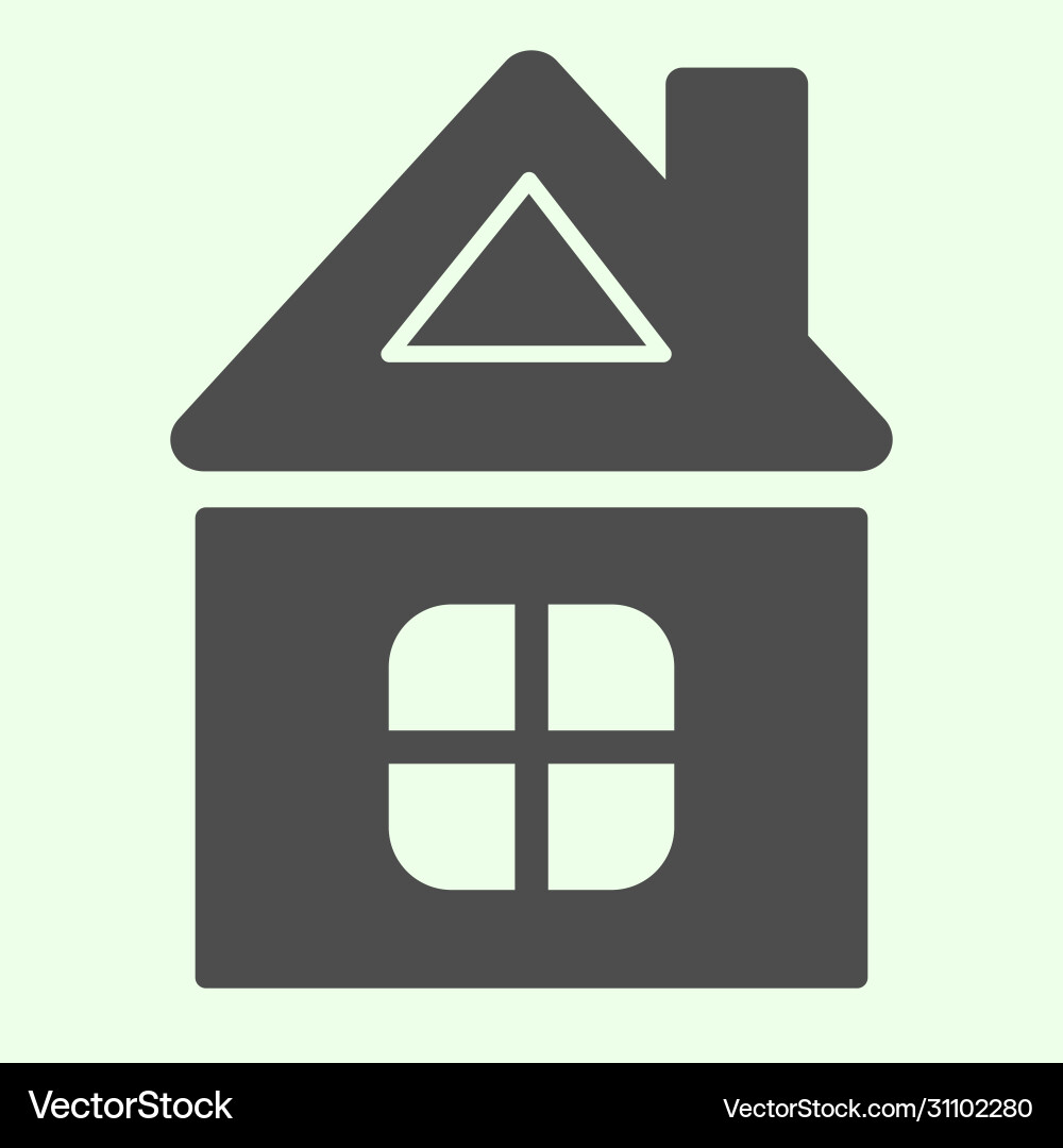 House solid icon simple building construction Vector Image