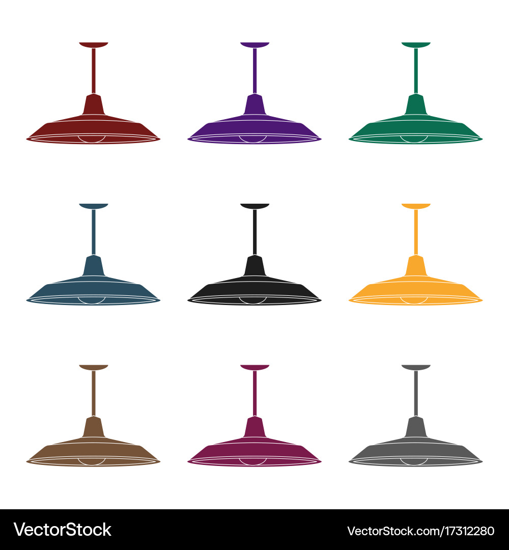 Pendant light icon in black style isolated Vector Image