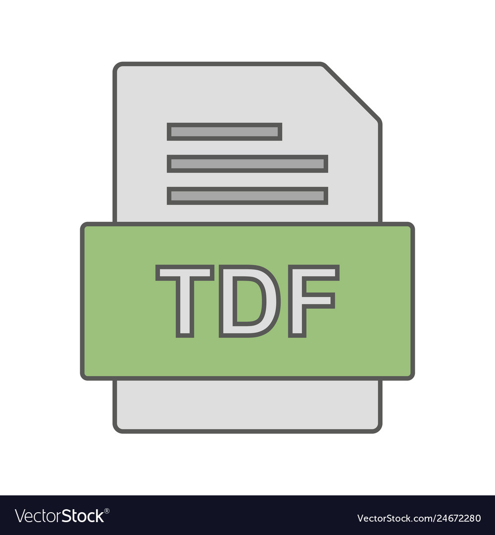 Tdf File Document Icon Royalty Free Vector Image