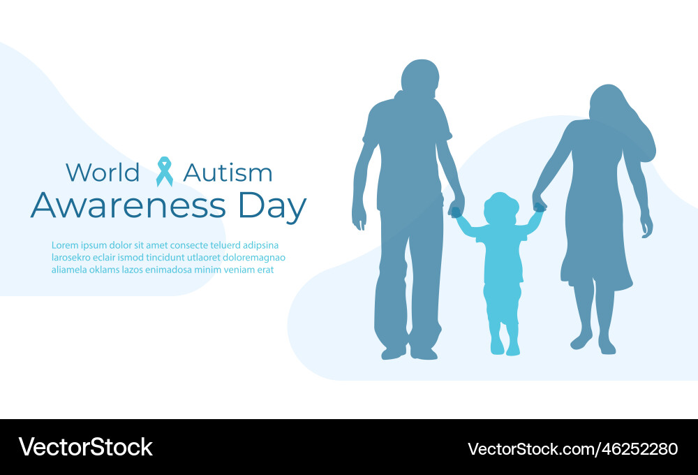 World autism awareness day banner5 Royalty Free Vector Image