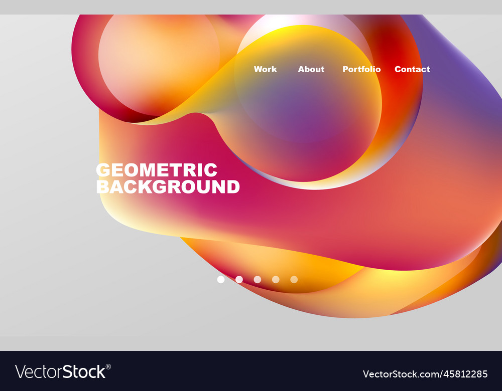 Abstract liquid background for your landing page Vector Image