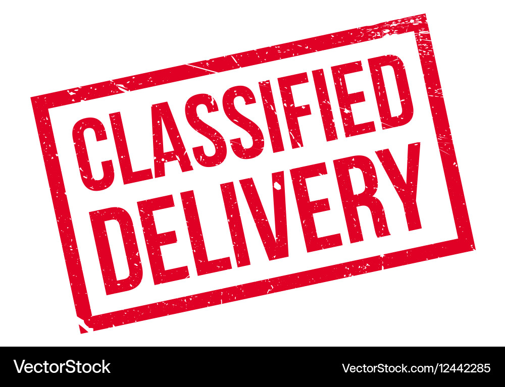 Classified Delivery rubber stamp Royalty Free Vector Image