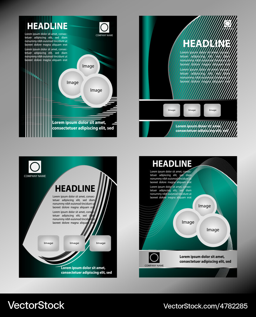 Collection of creative modern brochure design Vector Image