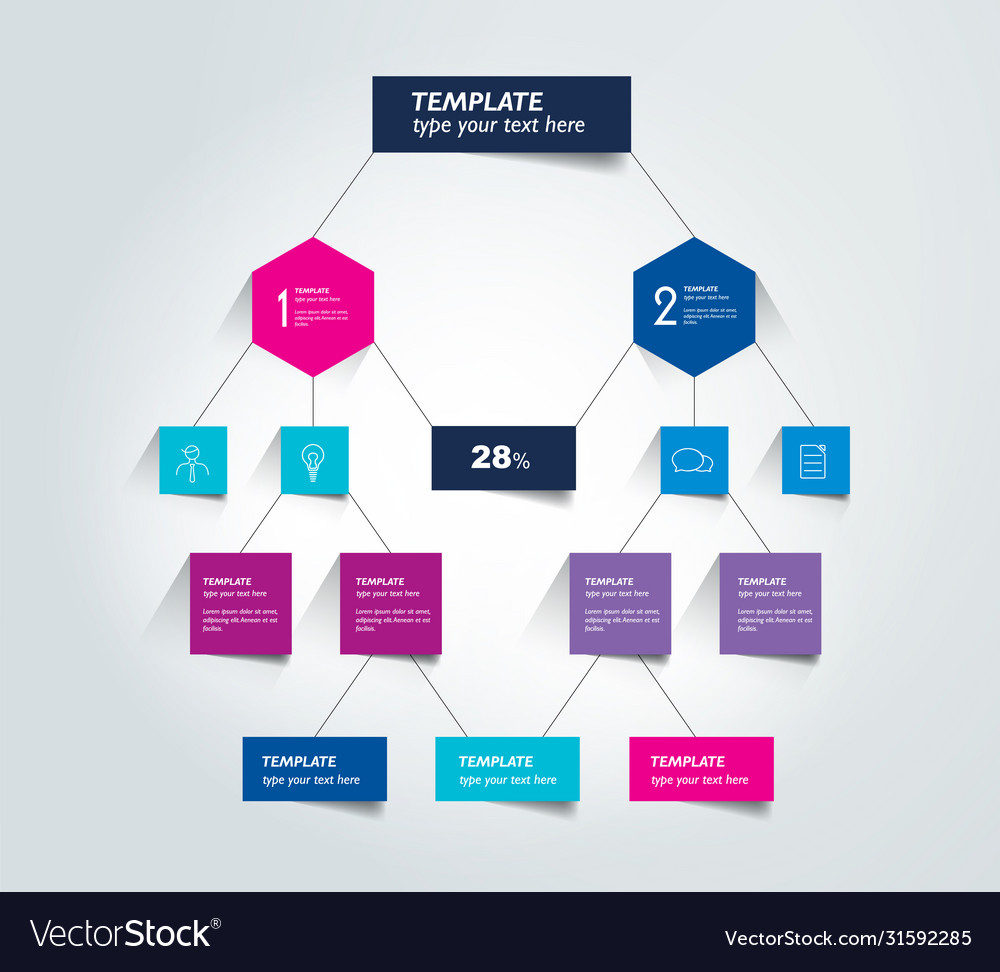 Flowchart diagram scheme infographic element Vector Image