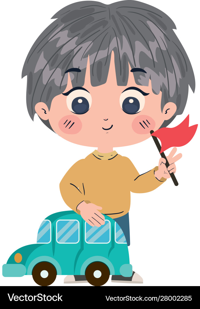 Isolated boy cartoon with toy design Royalty Free Vector