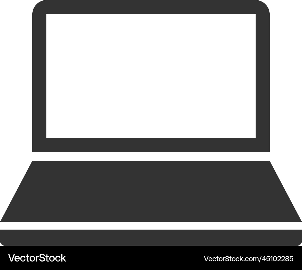 Laptop computer icon Royalty Free Vector Image