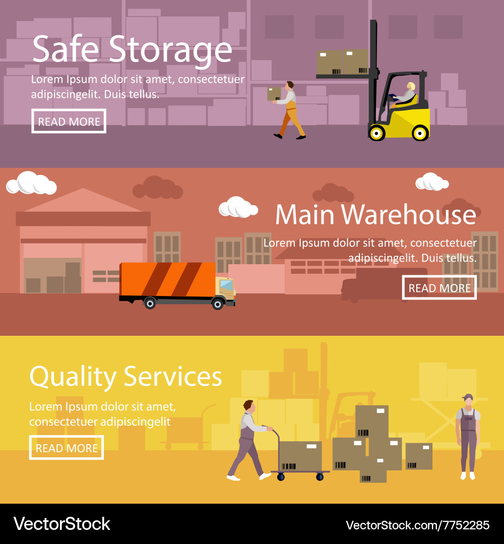 Logistic and delivery service concept banner Vector Image
