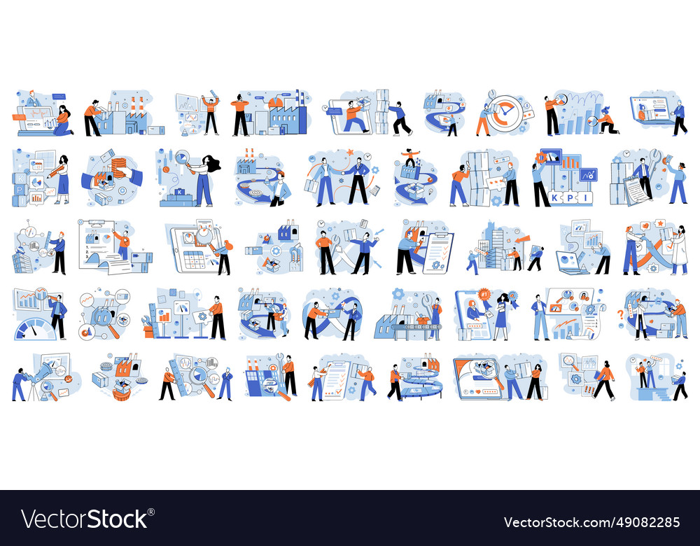 Process management performance tracking Royalty Free Vector