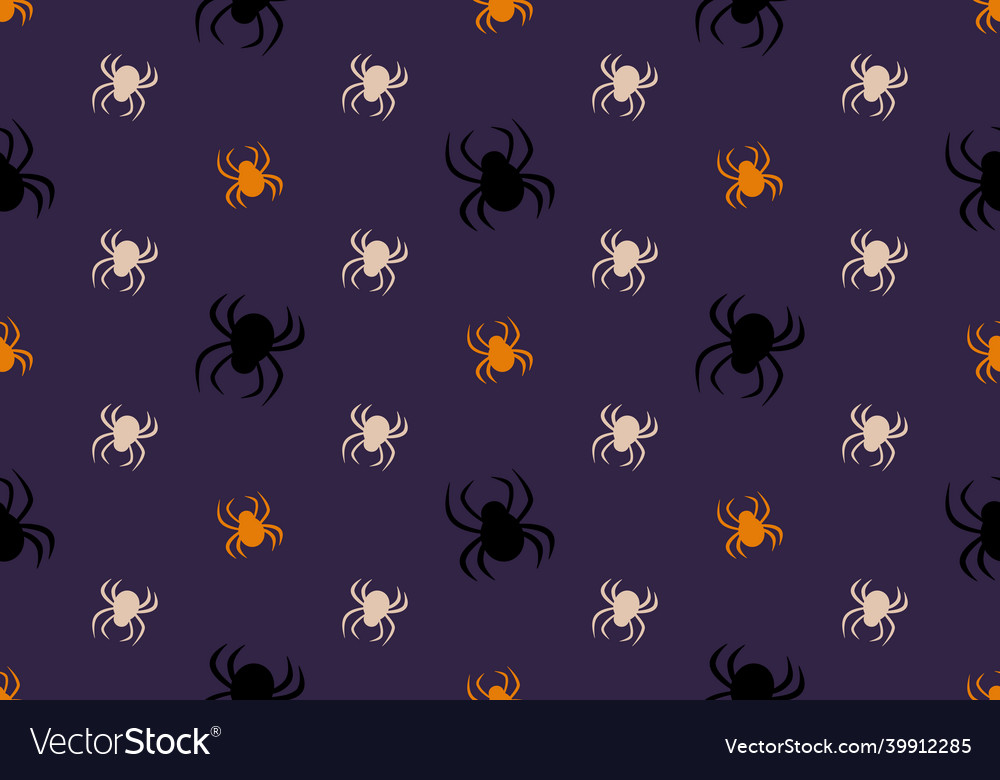 Seamless pattern with spiders Royalty Free Vector Image