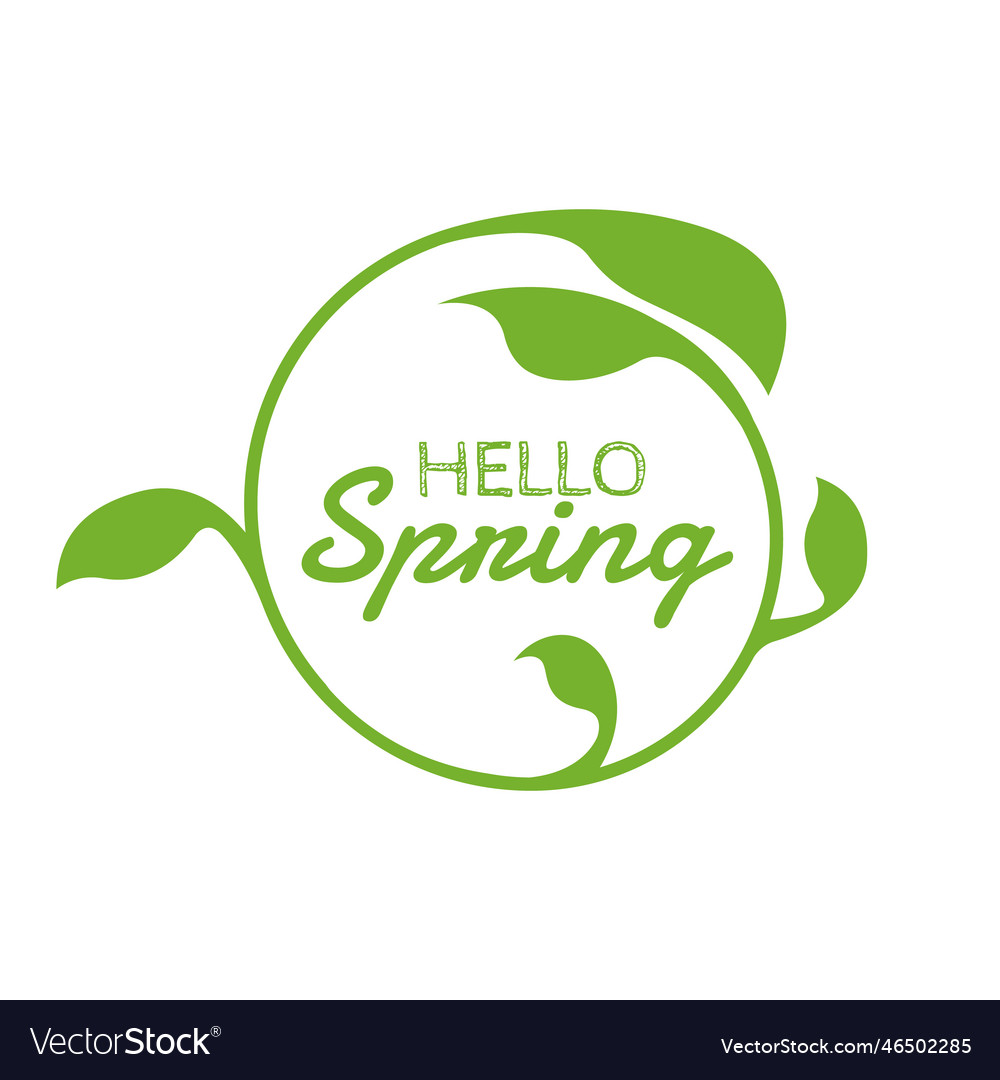 Seasonal spring logo design Royalty Free Vector Image