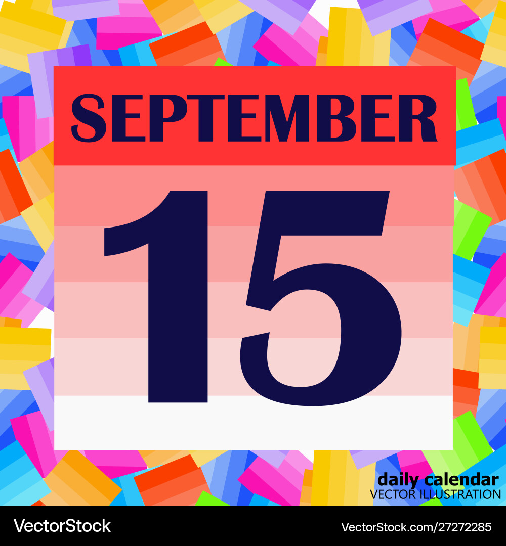 September 15 icon for planning important day Vector Image