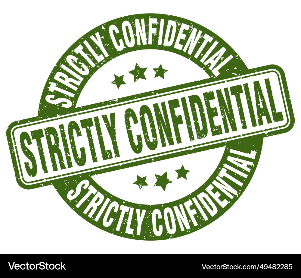 Strictly confidential stamp strictly confidential Vector Image