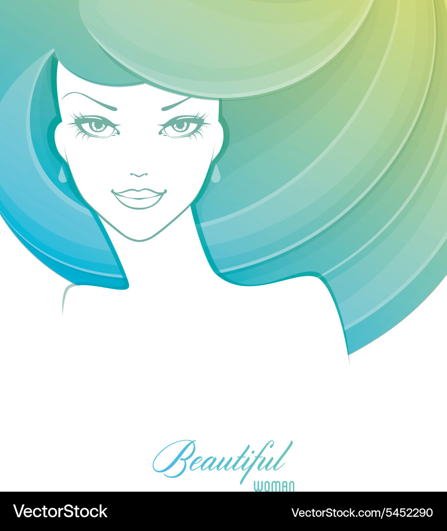 Beautiful and young woman Royalty Free Vector Image