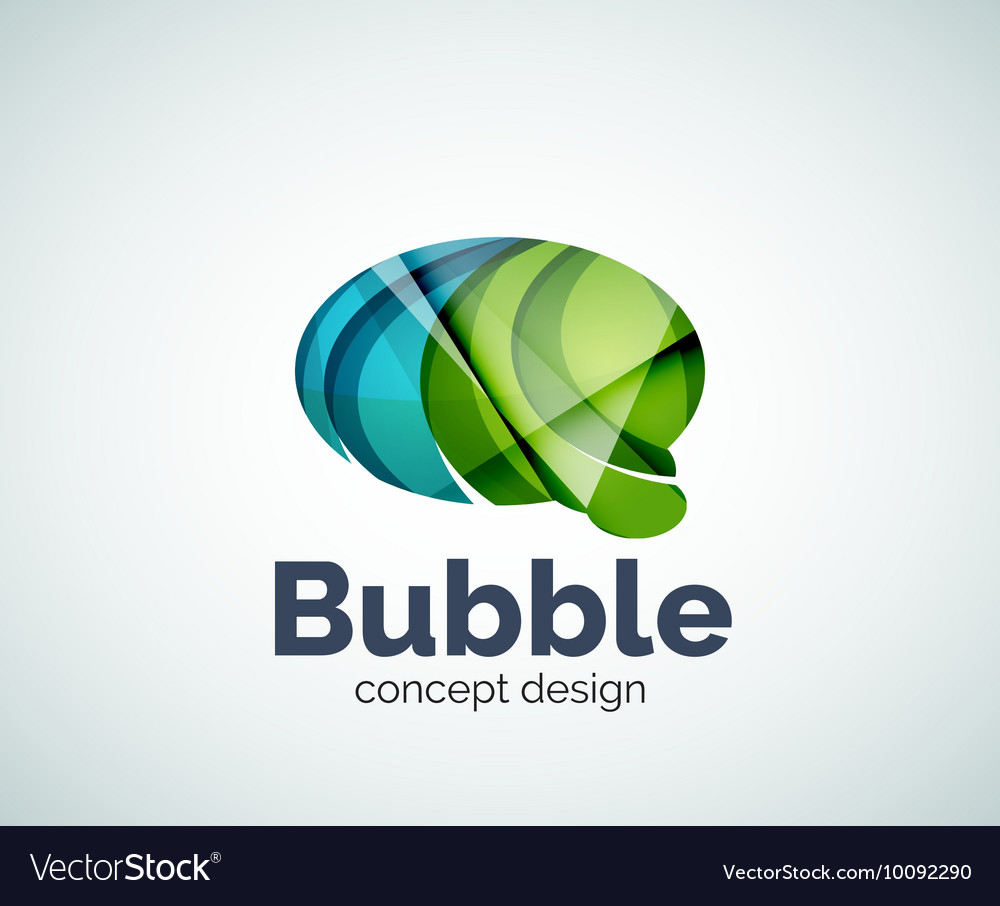Bubble logo template Royalty Free Vector Image