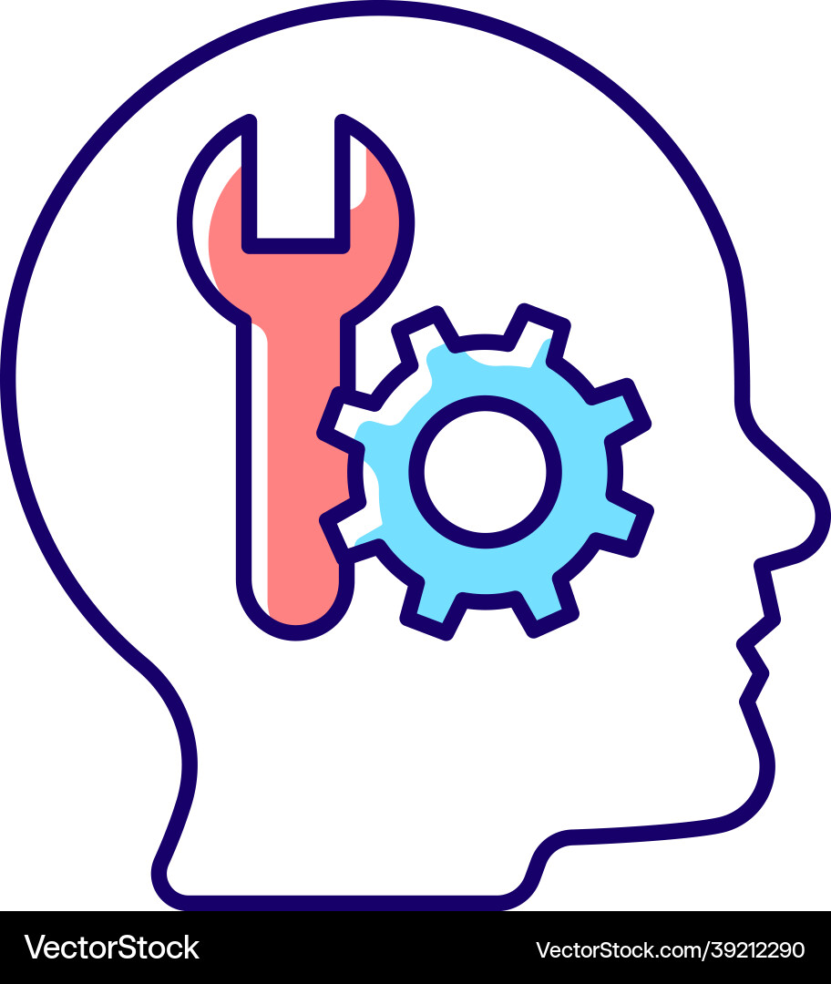 Competence motivation rgb color icon Royalty Free Vector