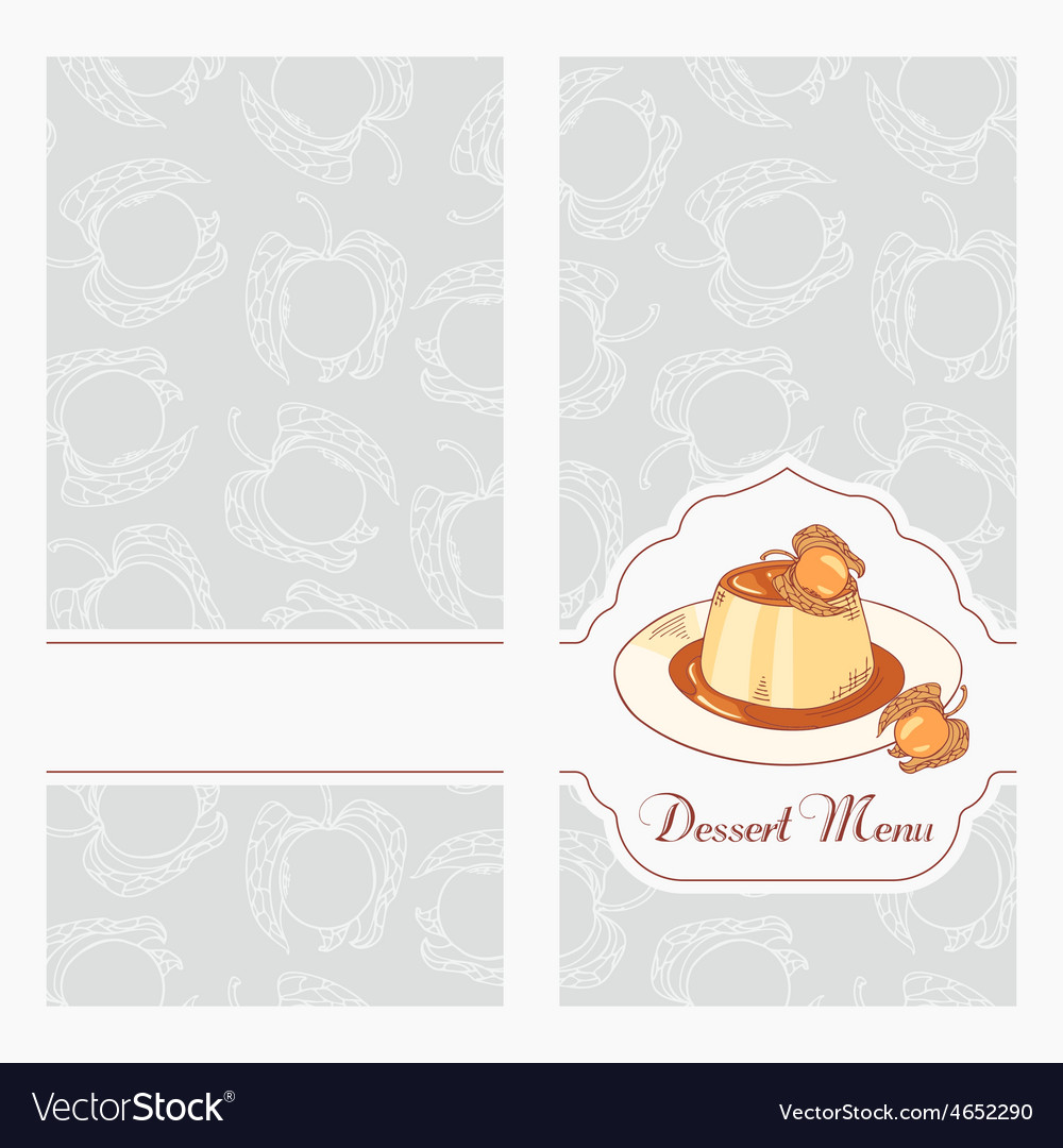 Blank Dessert Menu Template