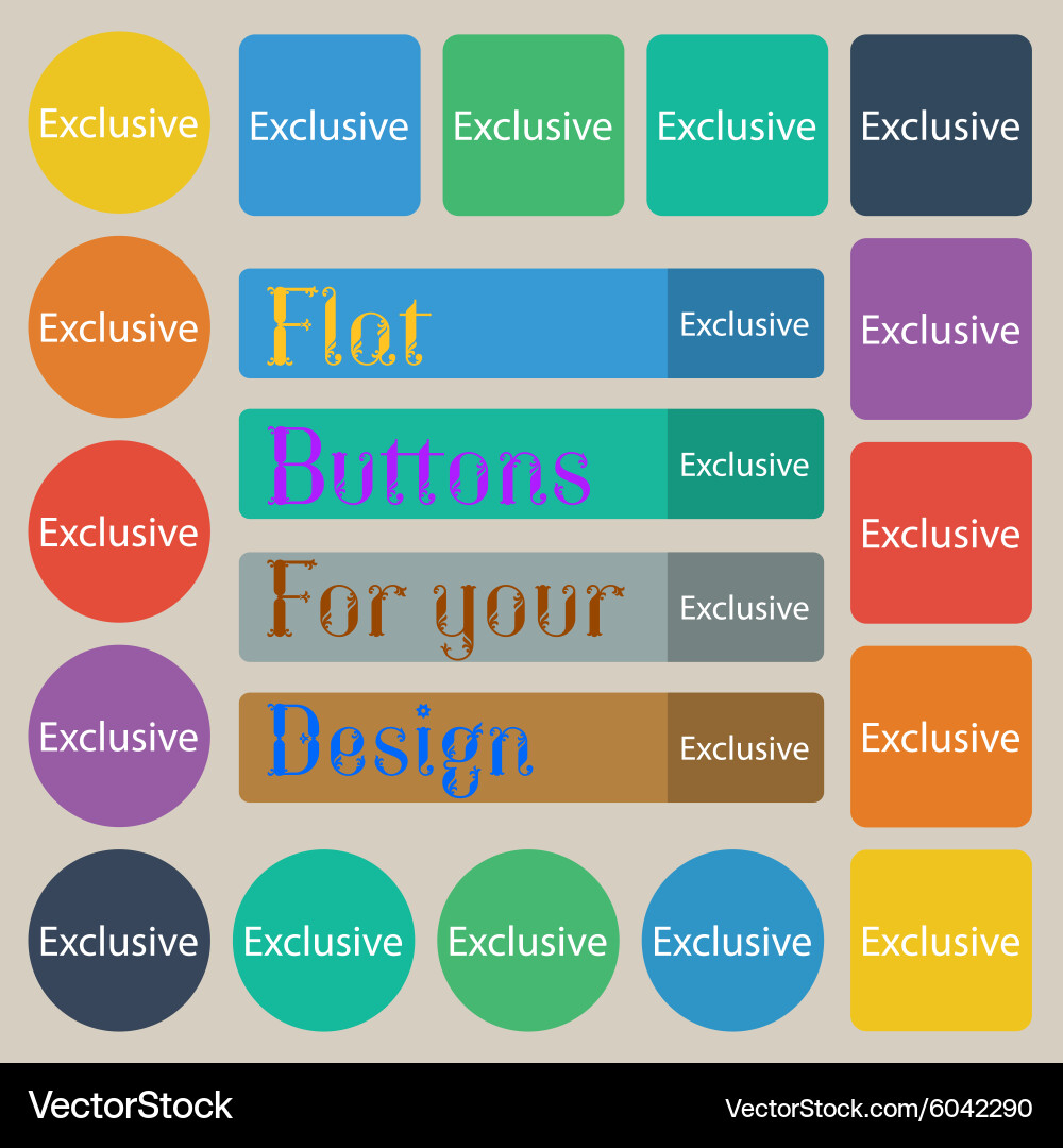 Exclusive sign icon special offer symbol set Vector Image