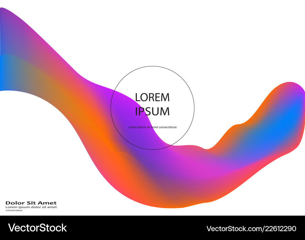 Fluid shapes isolated on white background wavy Vector Image