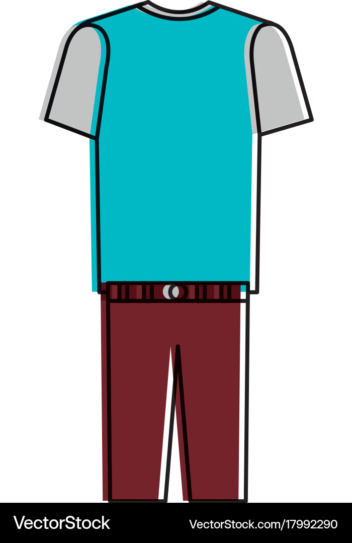 Male casual clothes icon Royalty Free Vector Image