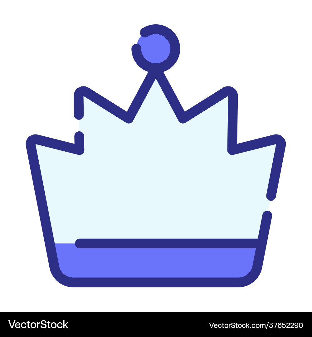 Premium crown quality chosen single isolated icon Vector Image