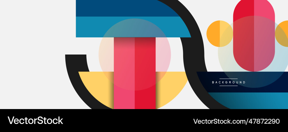 Round geometric shapes lines and circles Vector Image