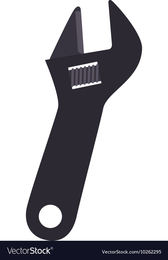 Adjustable spanner tool Royalty Free Vector Image