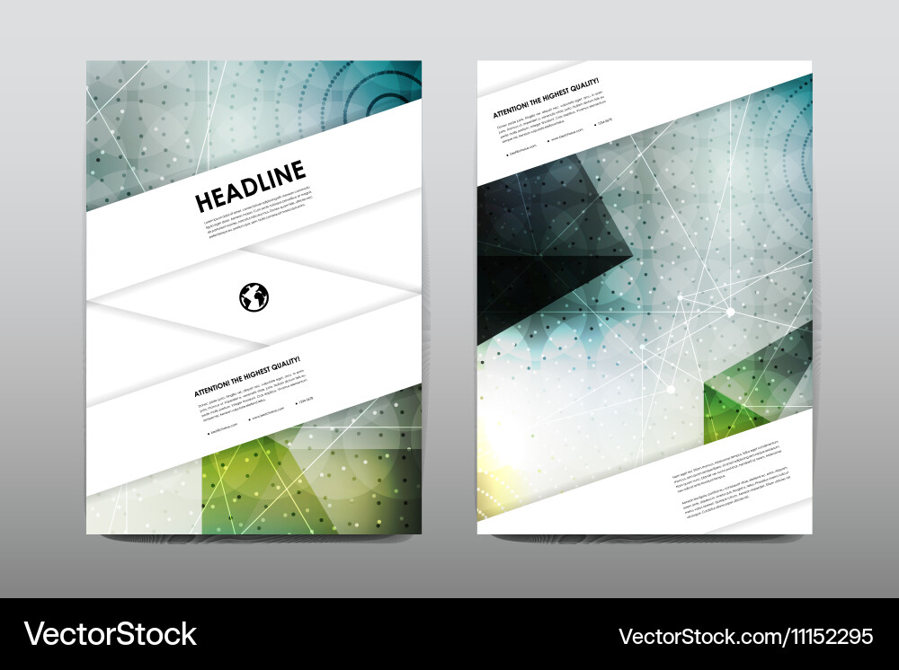 Brochure layout template flyer design Royalty Free Vector