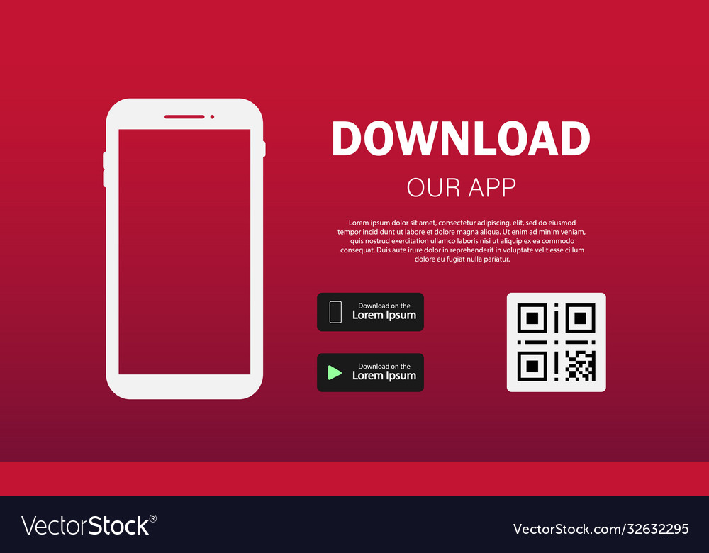 Download page mobile app buttons Royalty Free Vector Image