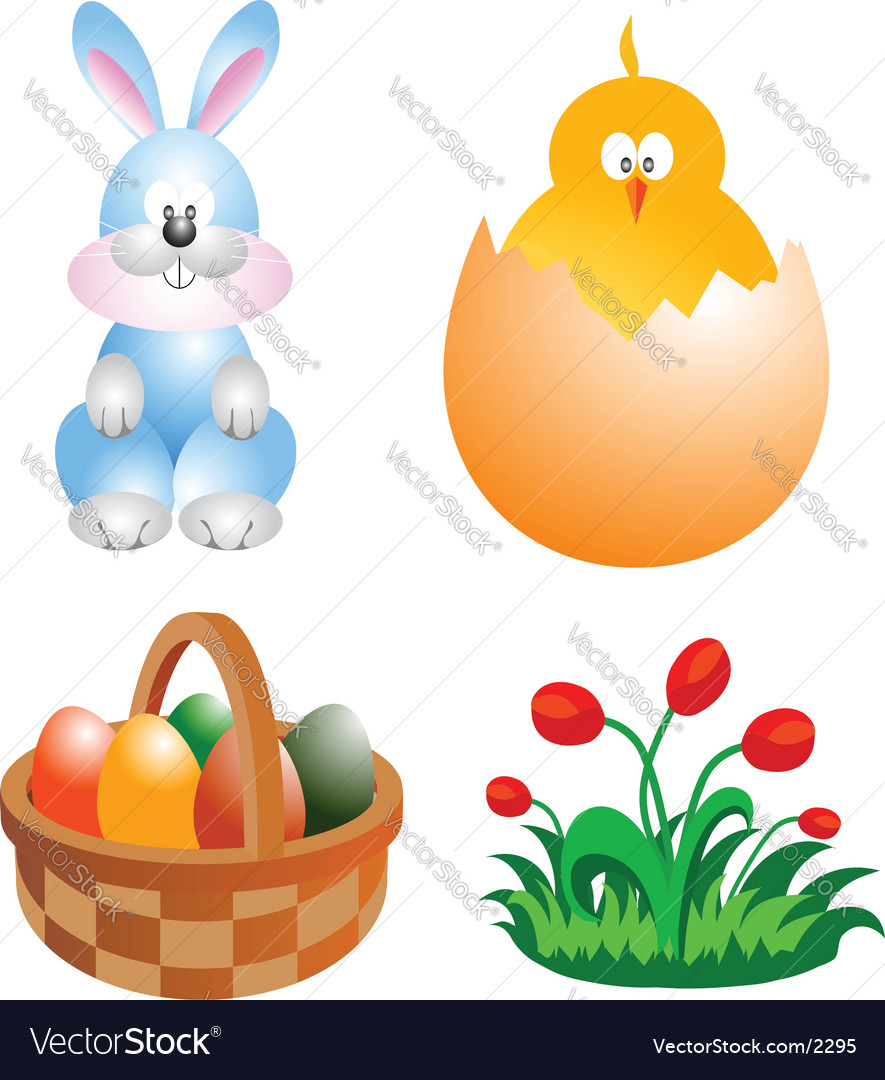 Easter clip-art Royalty Free Vector Image - VectorStock