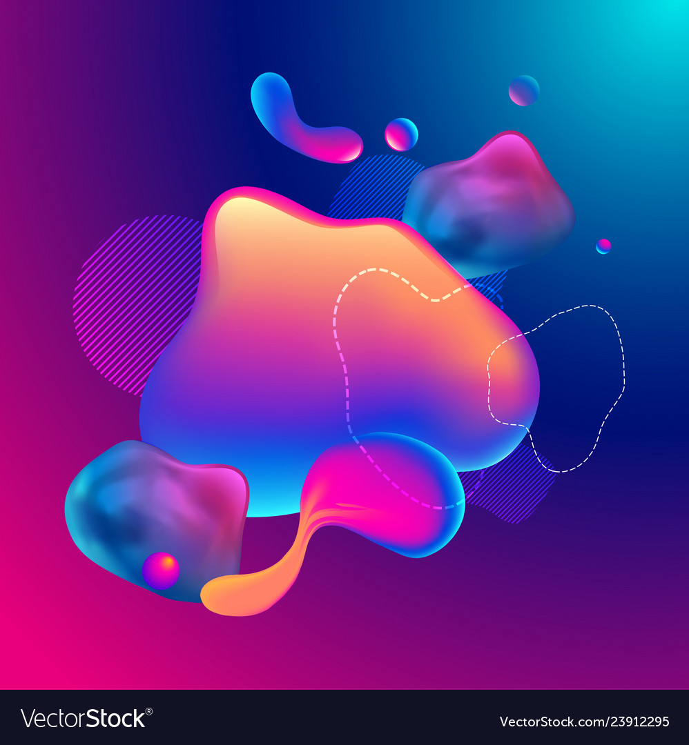 Fluid design graphic elements dynamic background Vector Image