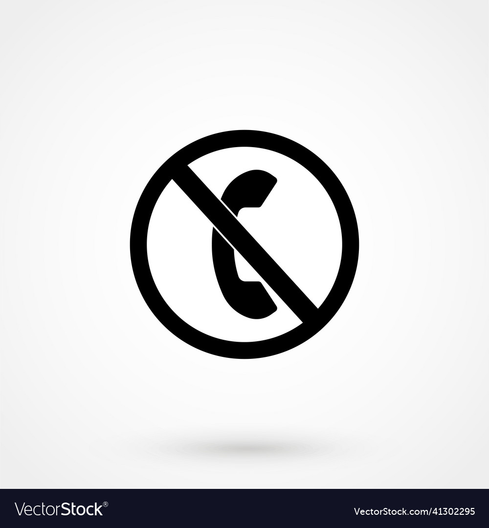 Forbidden call icon telephone not allow sign Vector Image Forbidden call icon telephone not allow sign Vector Image
