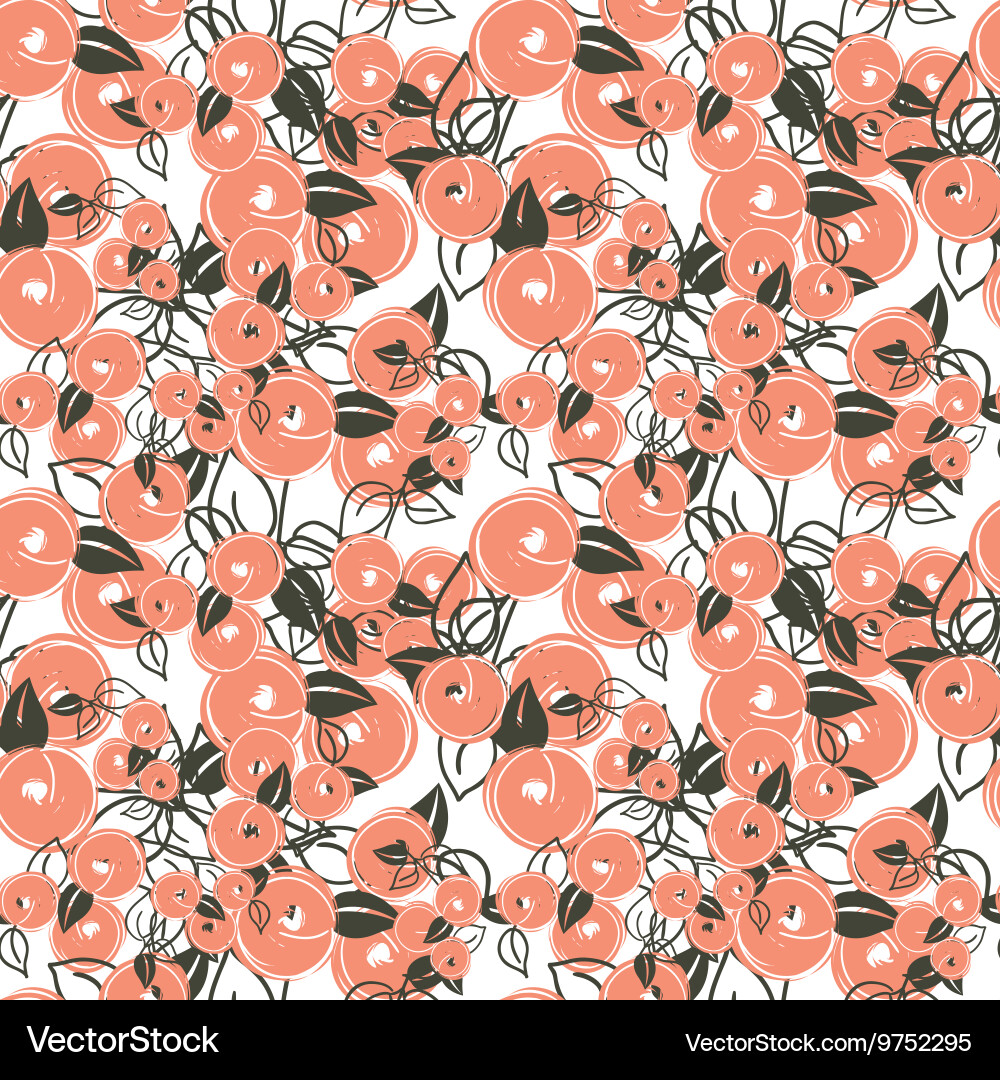 Seamless pattern with stylization peach Royalty Free Vector