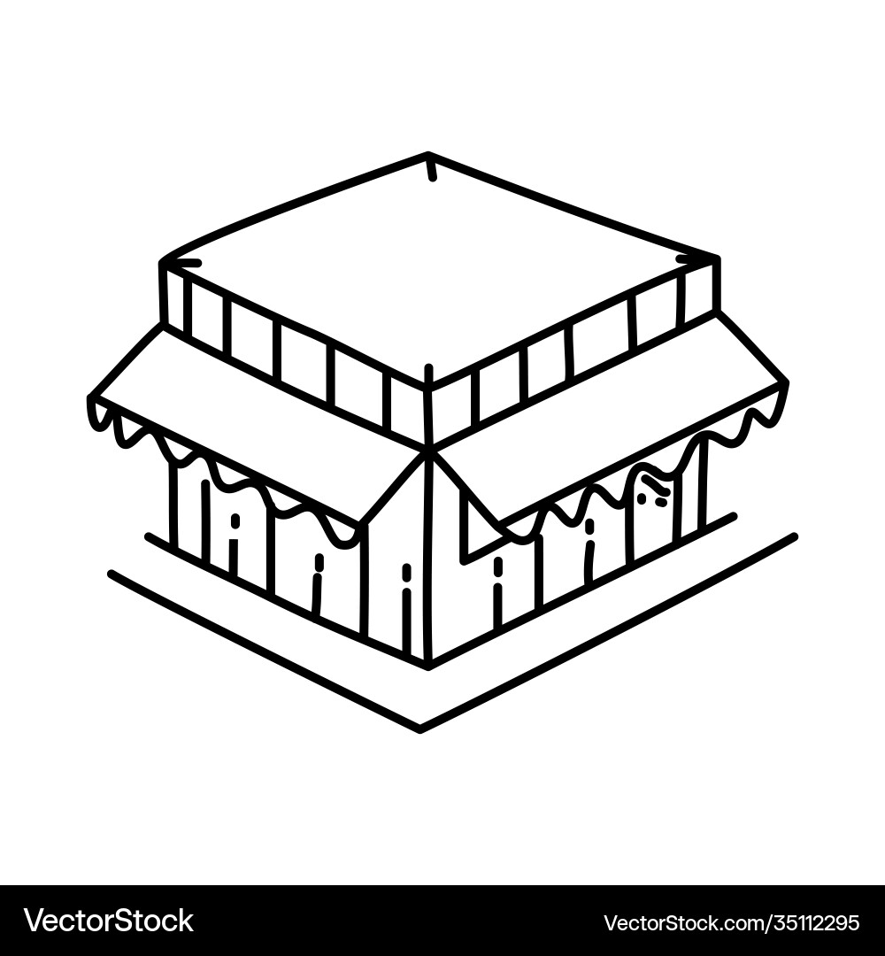 Store icon doodle hand drawn or outline style Vector Image