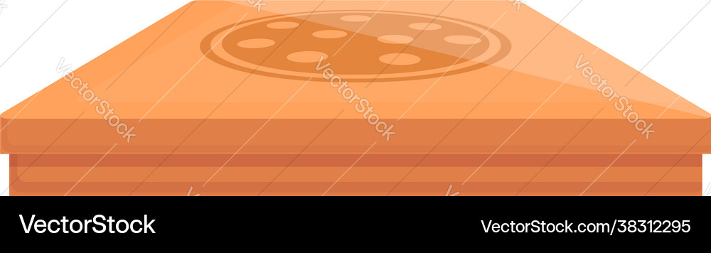 Takeaway pizza box icon cartoon style Royalty Free Vector