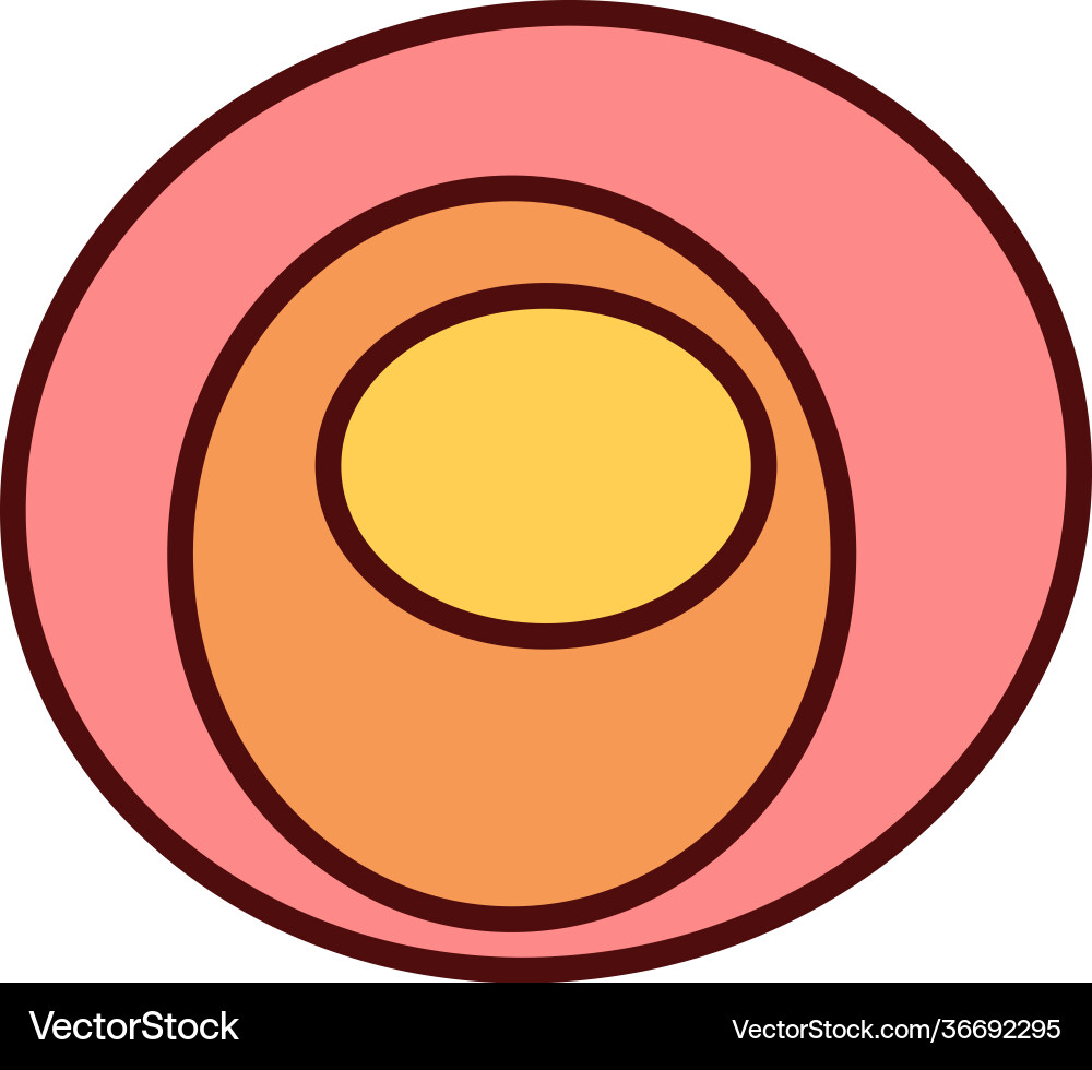 Uneven mole color rgb icon Royalty Free Vector Image
