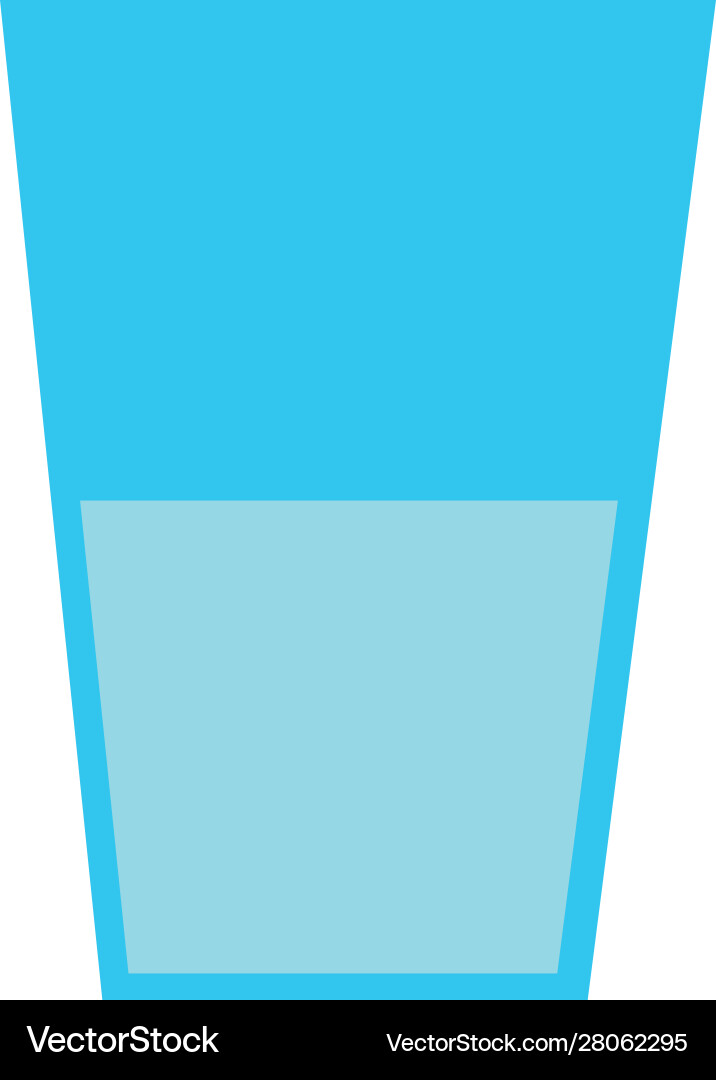 Water glass cup flat style icon Royalty Free Vector Image