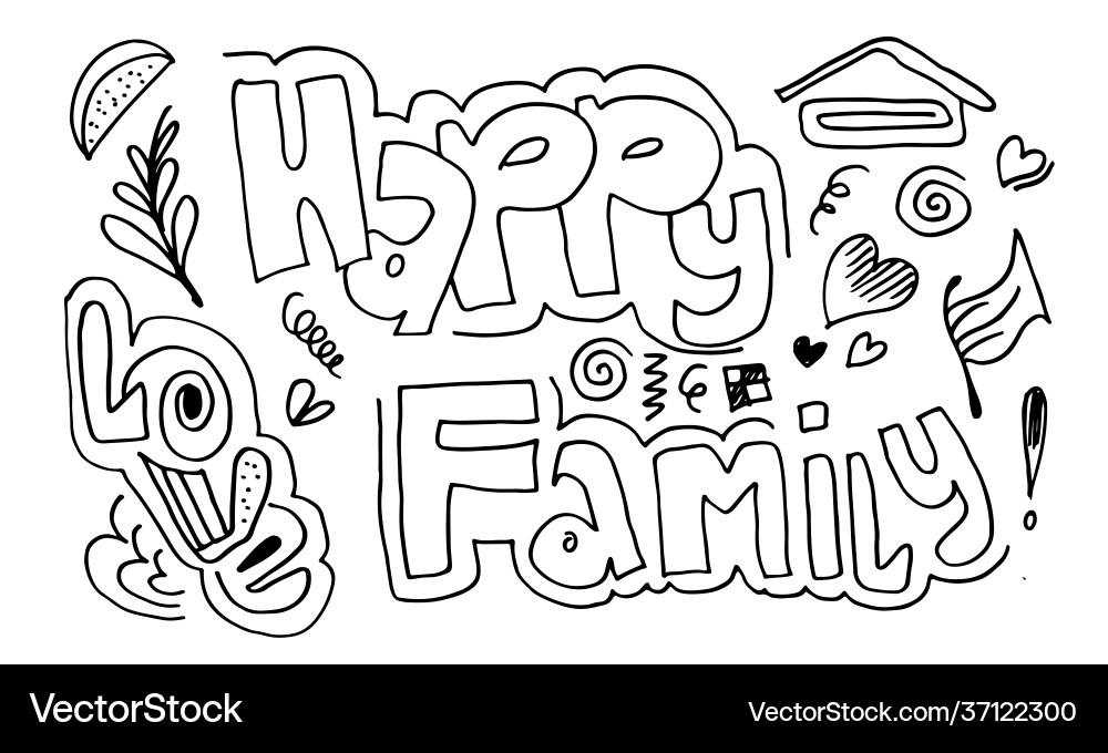 A collection cute doodle hand drawings Royalty Free Vector