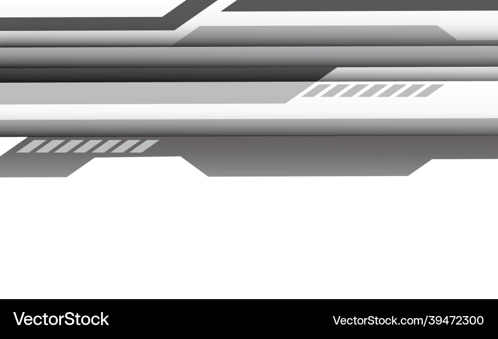 Abstract grey cyber geometric line on white Vector Image