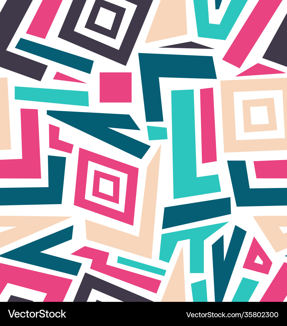 Abstract seamless modern colorful retro design Vector Image