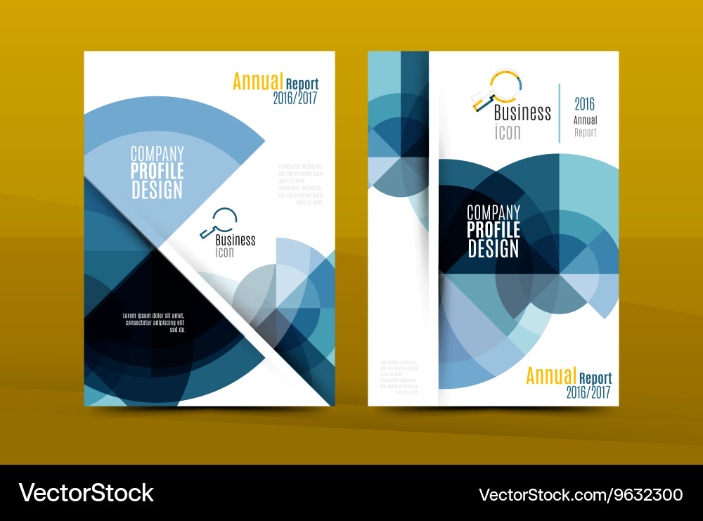 Annual report a4 page cover Royalty Free Vector Image
