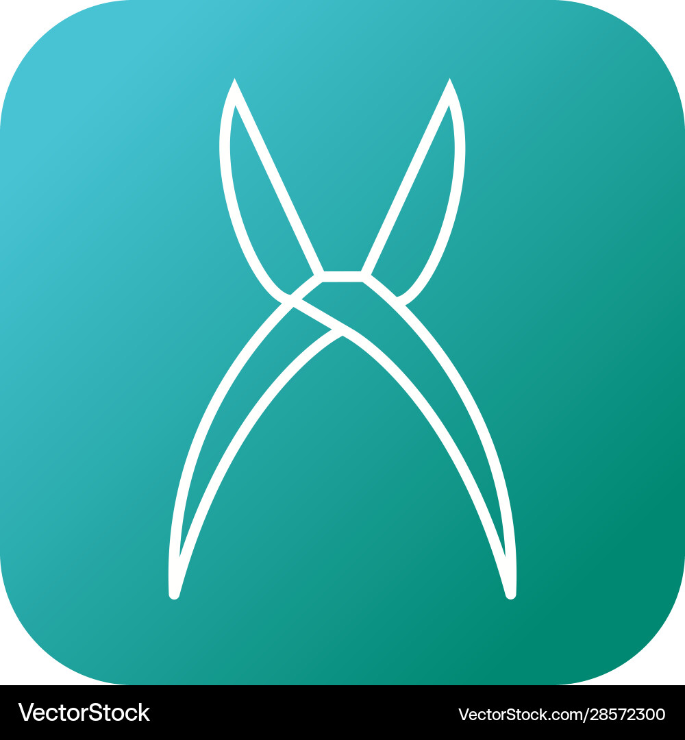 Beautiful scissor line icon Royalty Free Vector Image